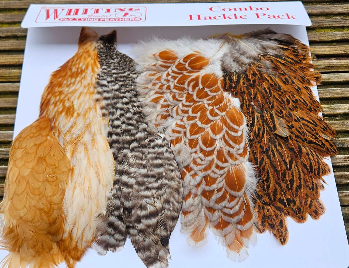 Whiting Farms - Introductory Soft Hackle Pack - 2 Half Capes/2 Half Sa ...